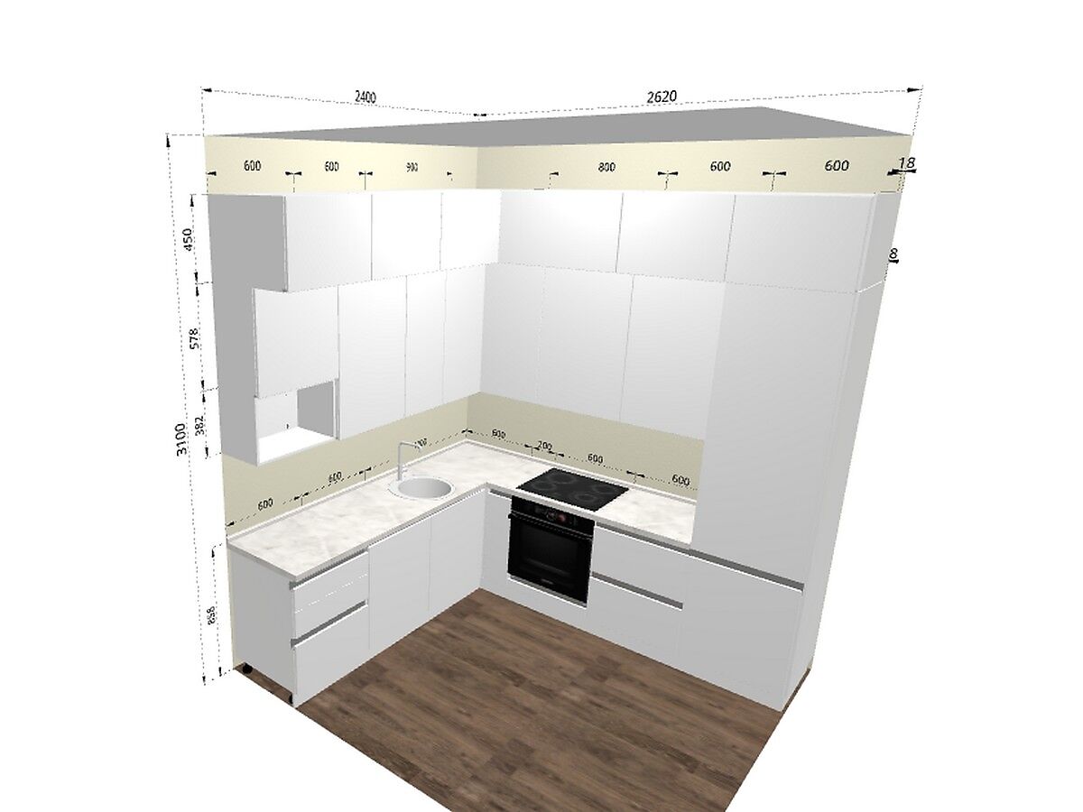 Купить Кухня GOLA SALE, цвет gt 397 natural touch oah / agt 734 soft ...